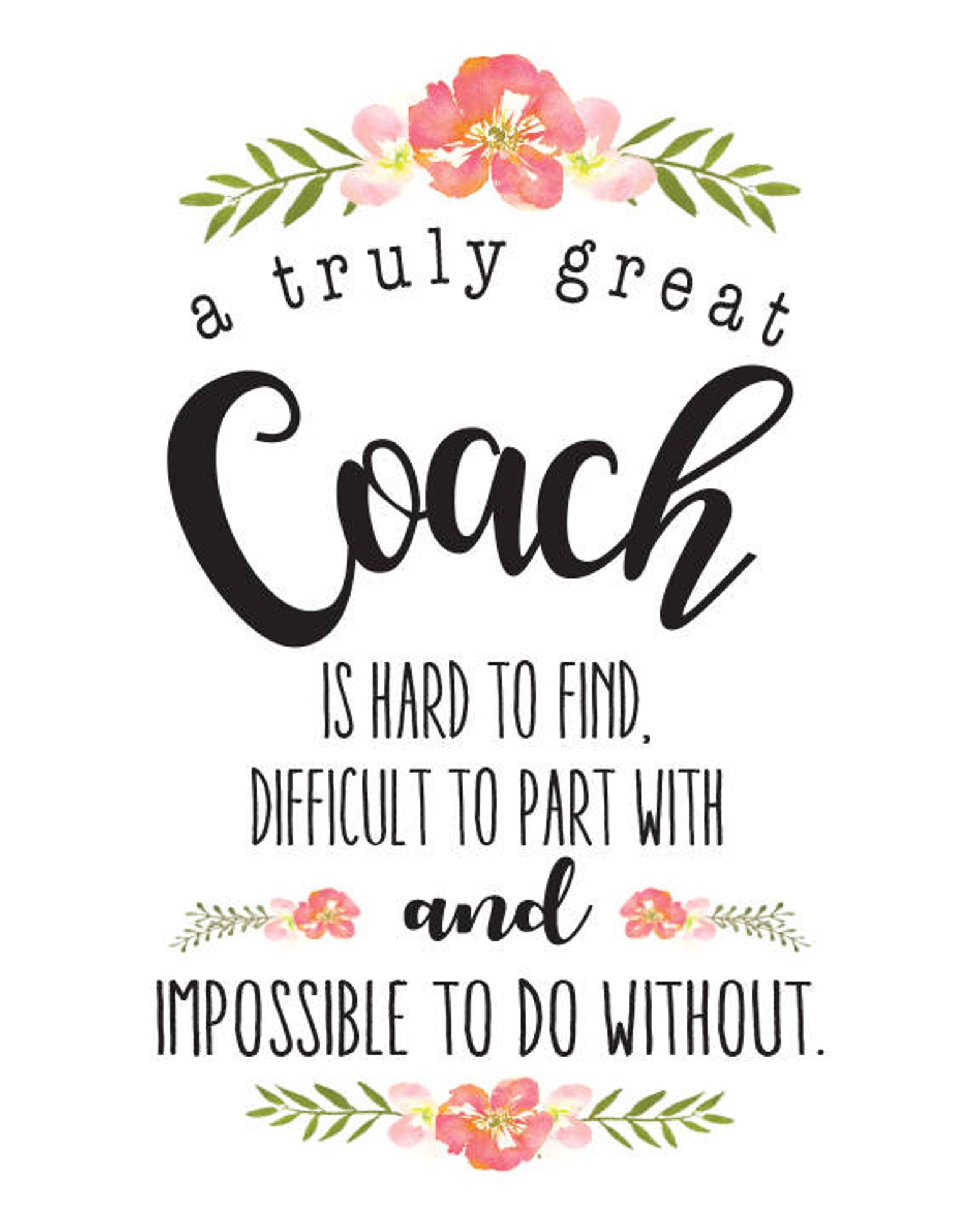 Coach Gift an Excellent Coach is Hard to Find Difficult to | Etsy