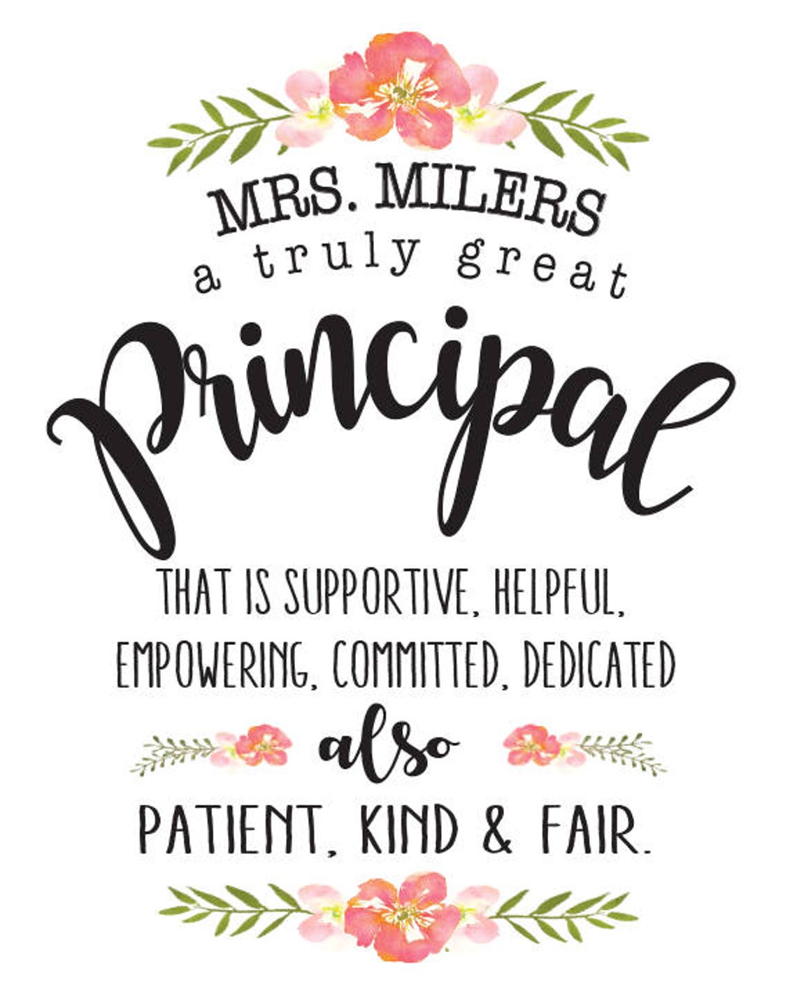 Principal Gift - A Truly Great Principal Art Print - Gift for Principal ...