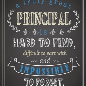 Principal Gift - A Truly Great Principal Art Print - Gift for Principal ...