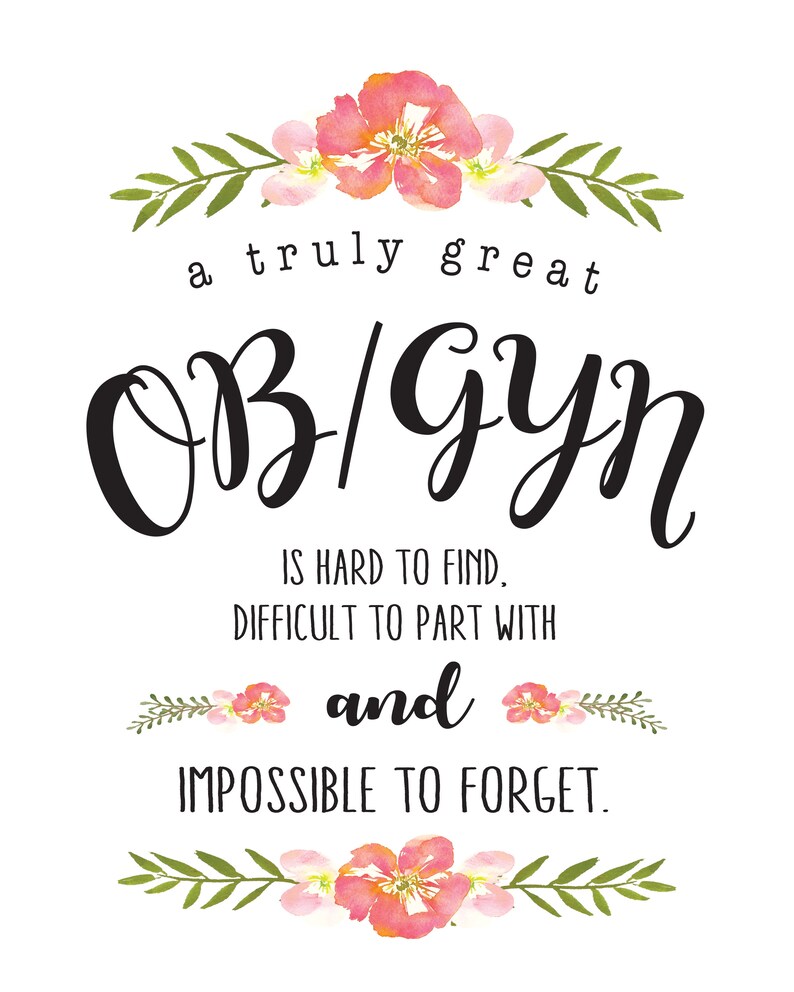 OB/GYN Gift Ob/gyn Personalized Print Gift for Doctor - Etsy
