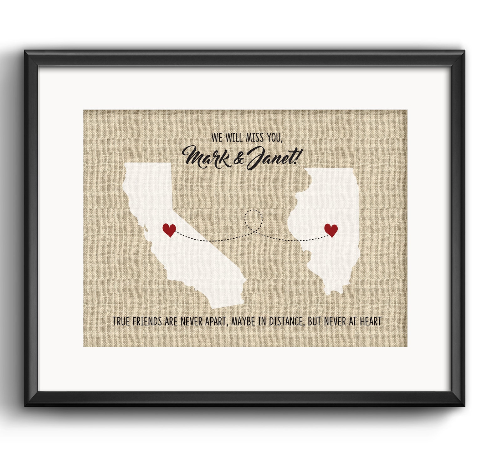 Going Away Gift Moving Away State to State Long Distance | Etsy