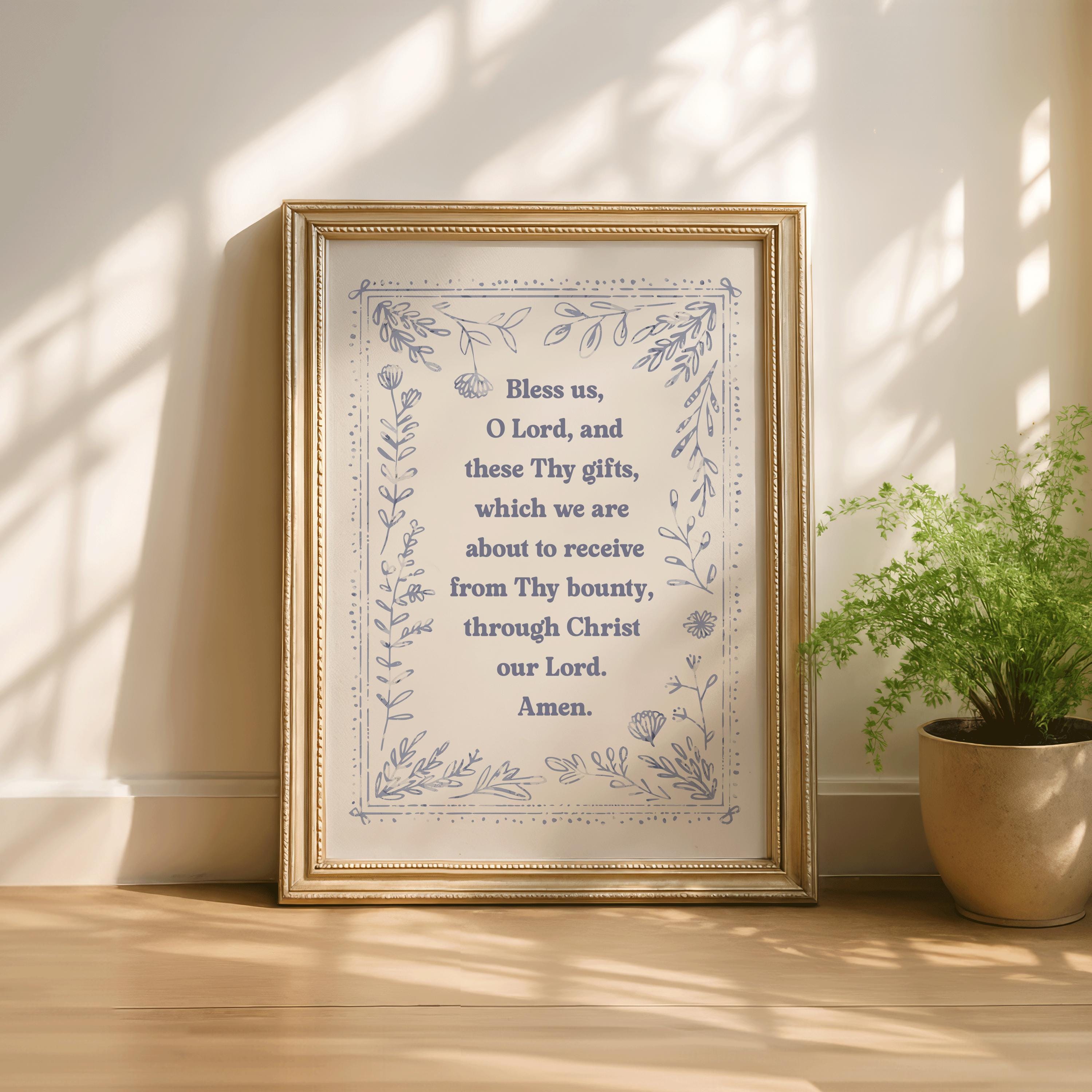 Catholic Mealtime Prayer Poster, Bless Us O Lord Printable ,table ...