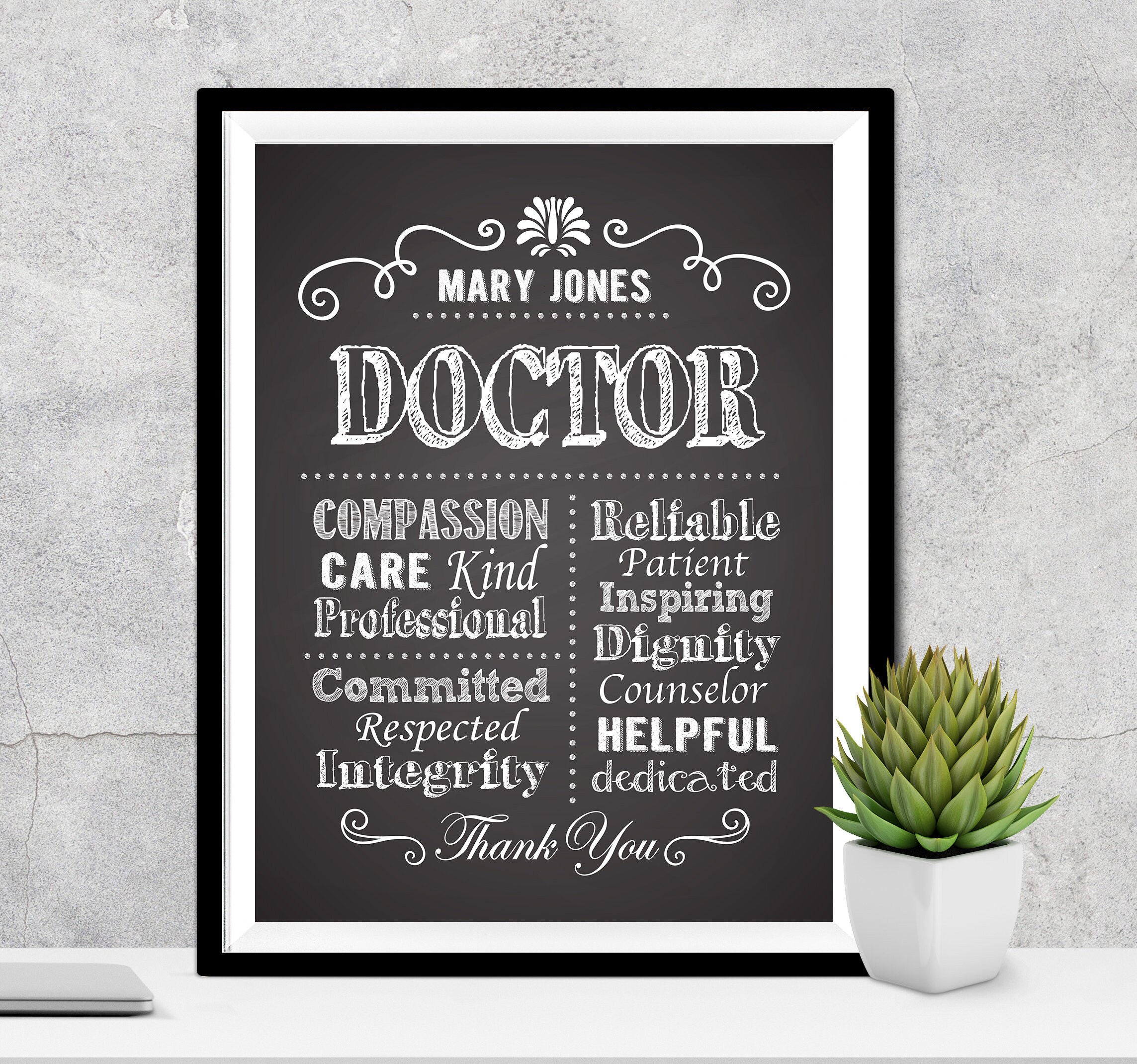 Doctor Gift, A Truly Great Doctor Appreciation Gift Doctor Wall Art ...