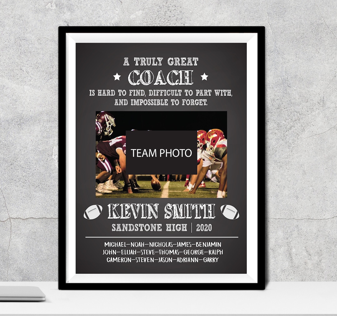 Football Coach Gift, A Truly Great Coach is Hard to Find, Custom ...