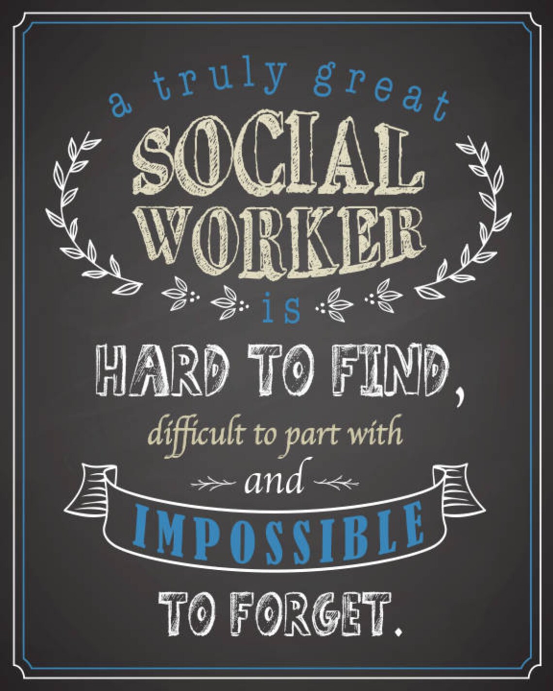 Social Worker Gift A Truly Great Social Worker Art Print - Etsy Canada
