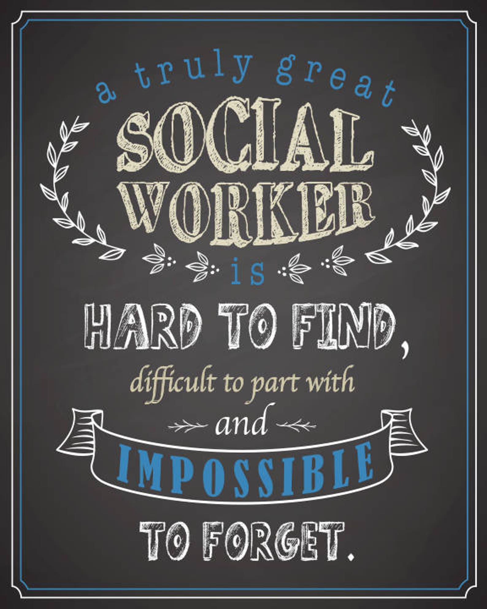 Social Worker Gift A Truly Great Social Worker Art Print - Etsy Canada