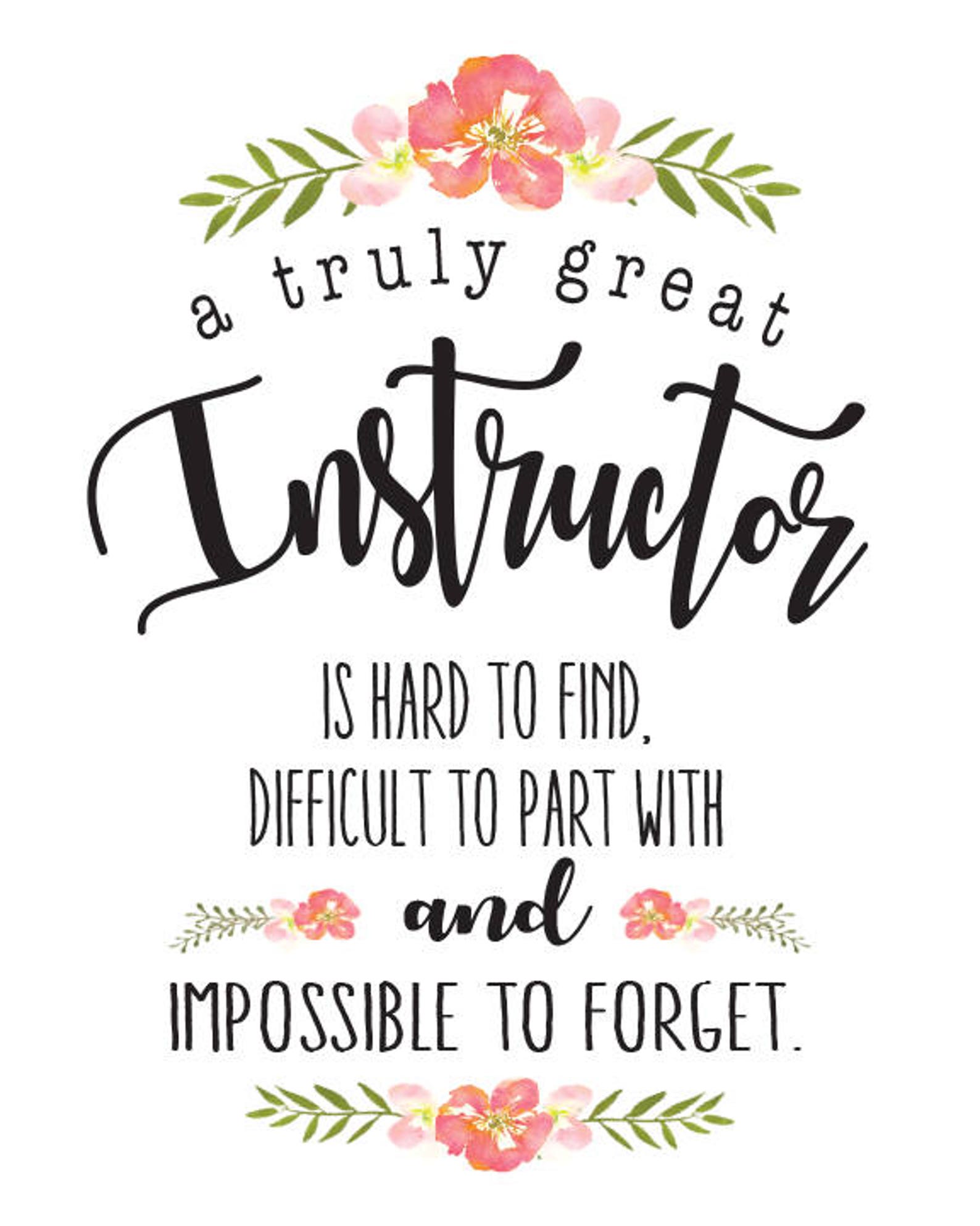 Instructor Gift A Truly Great Instructor is Hard to Find - Etsy