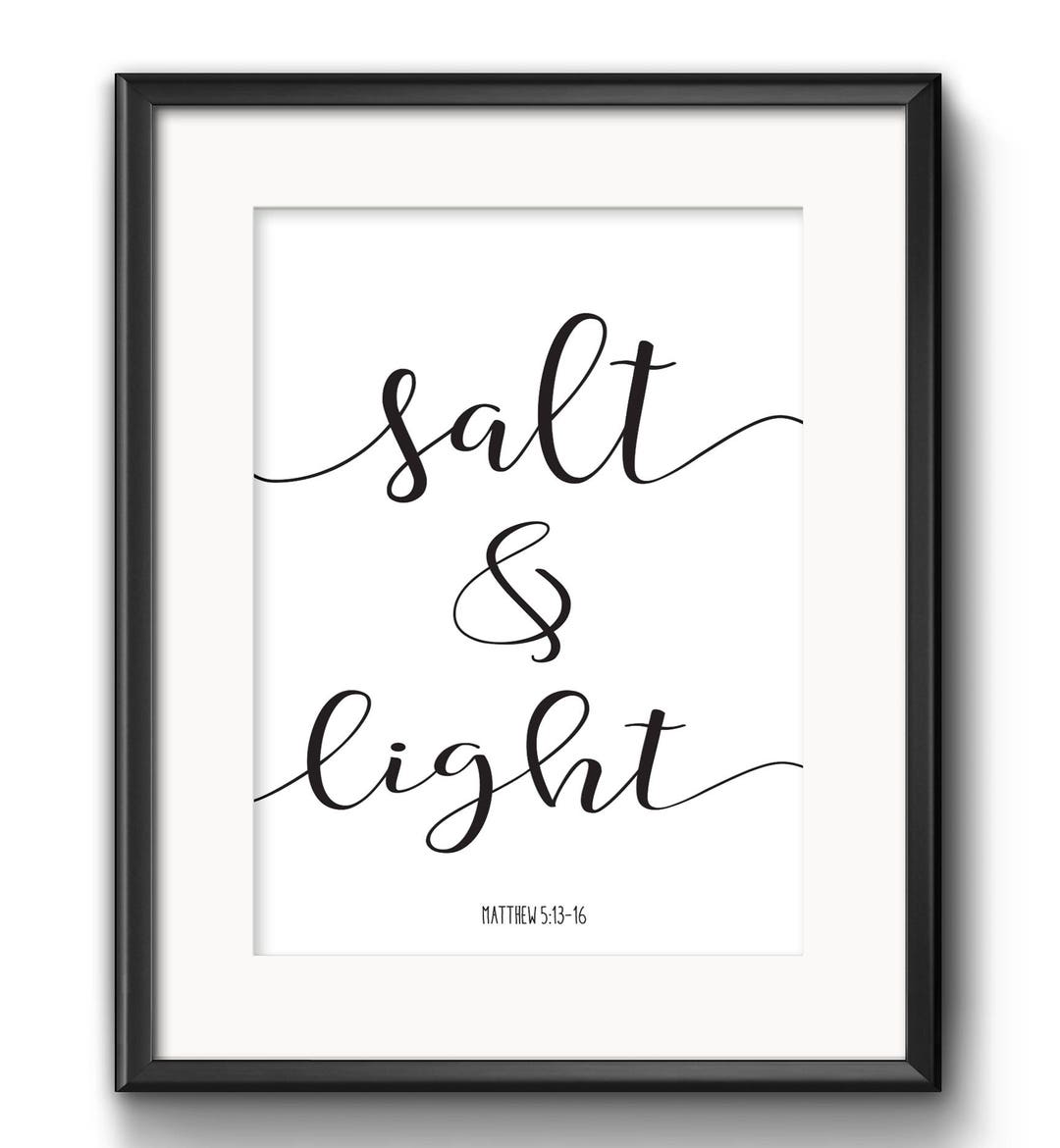 Salt and Light Matthew 5:13-16, Bible Verse Wall Art, Scripture Art ...
