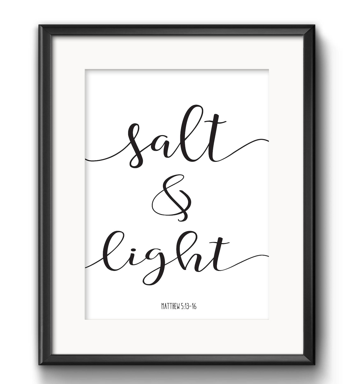 Salt and Light Matthew 5:13-16 Bible Verse Wall Art | Etsy