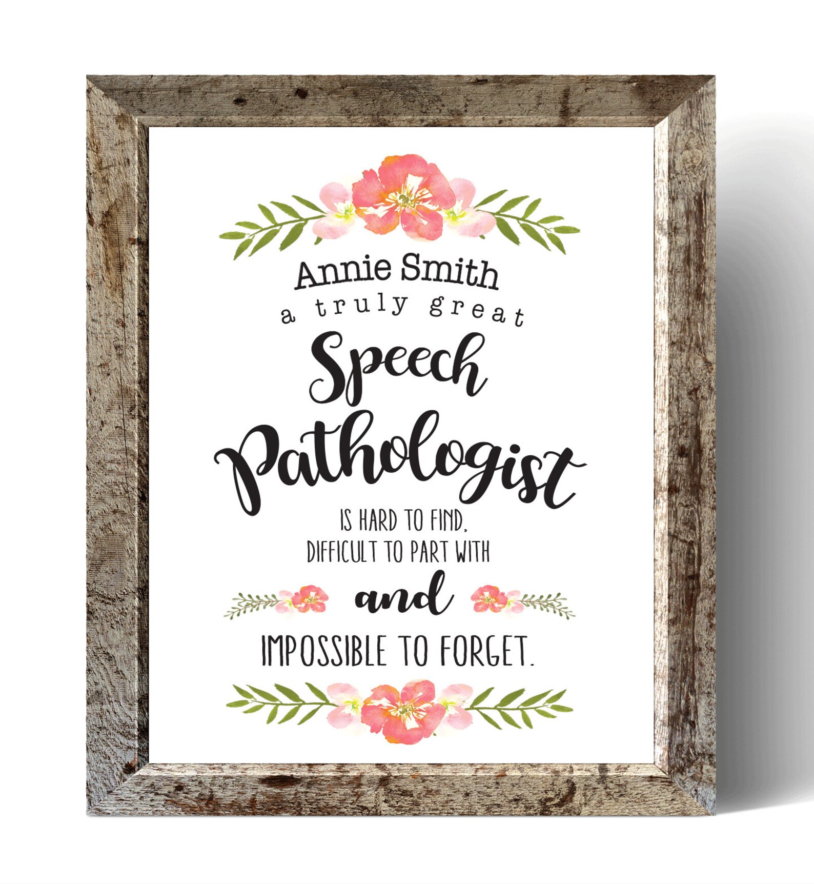 Personalized Speech Pathologist Gift, Speech Therapist Gift, A Truly ...