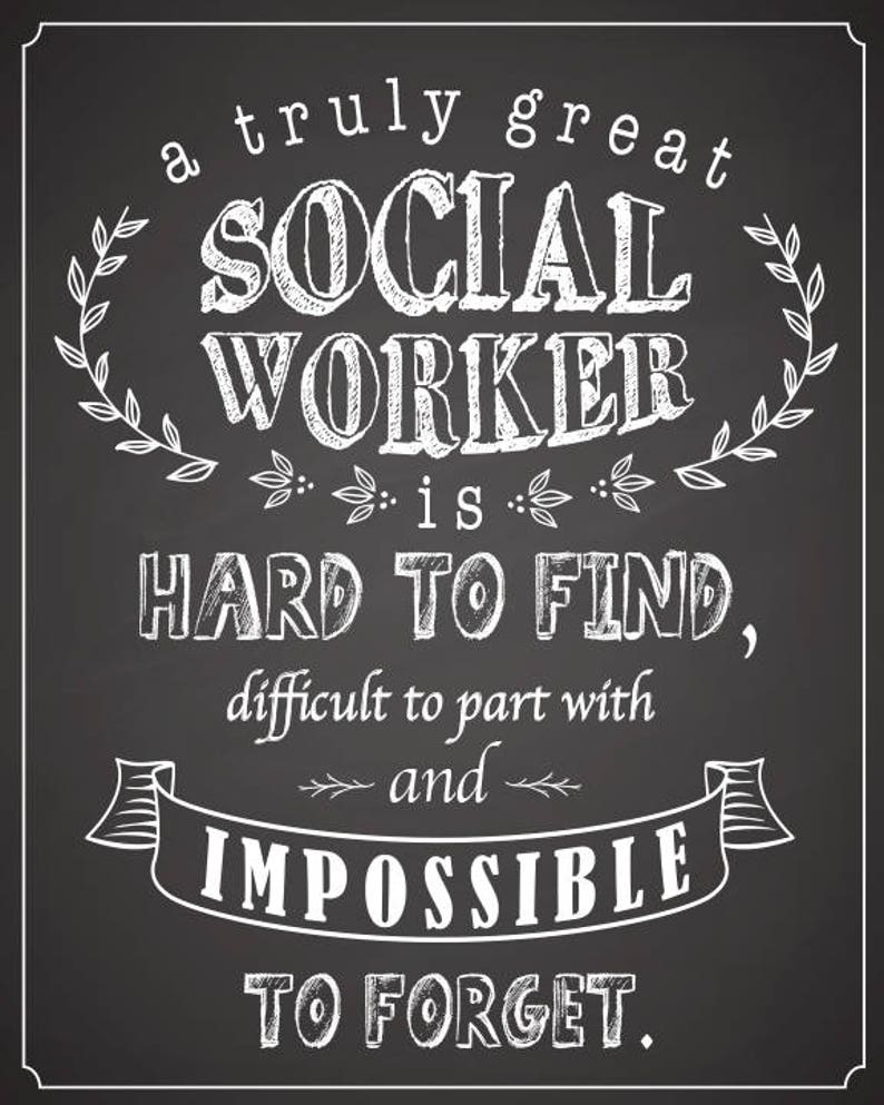 Social Worker Gift A Truly Great Social Worker Art Print - Etsy