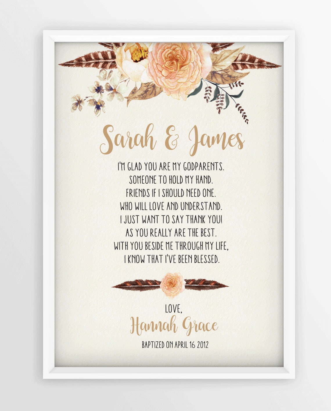 Godparents Gift Gift for Godparents Personalized Godparents - Etsy