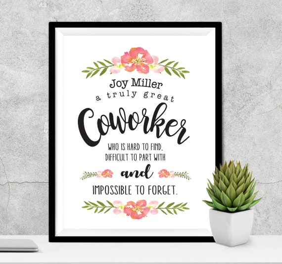 Personalized Coworker Gift A Truly Great Coworker is Hard to - Etsy