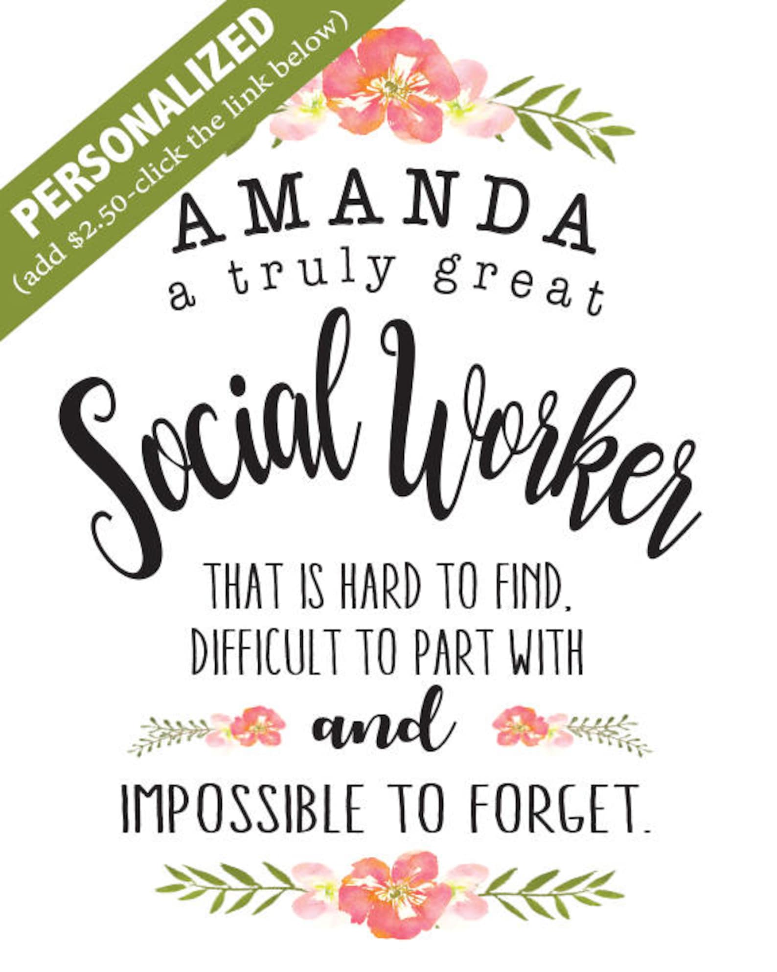 Social Worker Gift A Truly Great Social Worker Art Print | Etsy