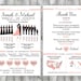 Infographic Wedding Program Design With Wedding Party Silhouettes ...