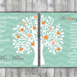 Printable DIGITAL FILE TEACHER Tree, Tree Personalized With Classmates ...
