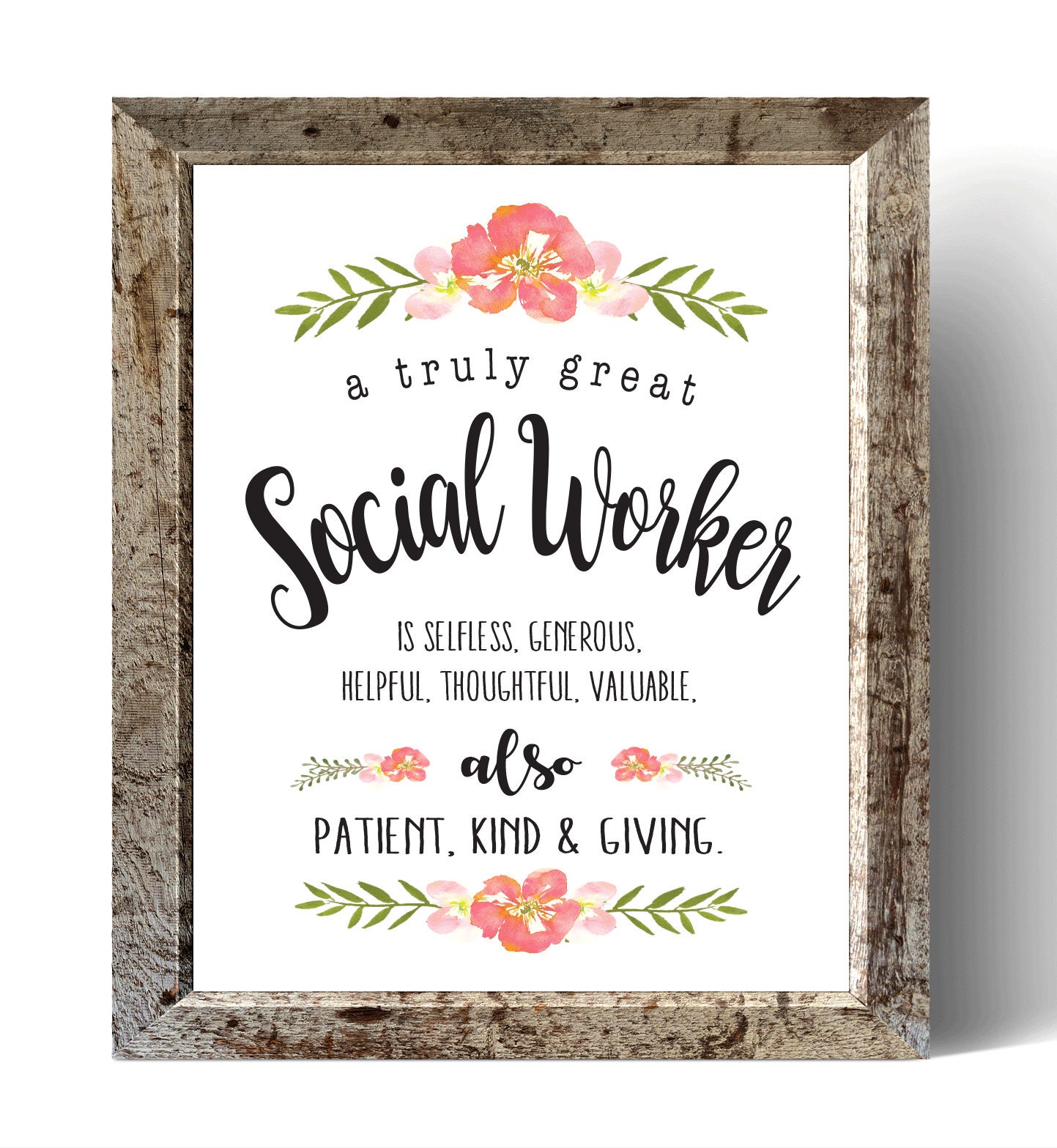 Social Worker Gift - A Truly Great Social Worker Art Print - Gift for ...
