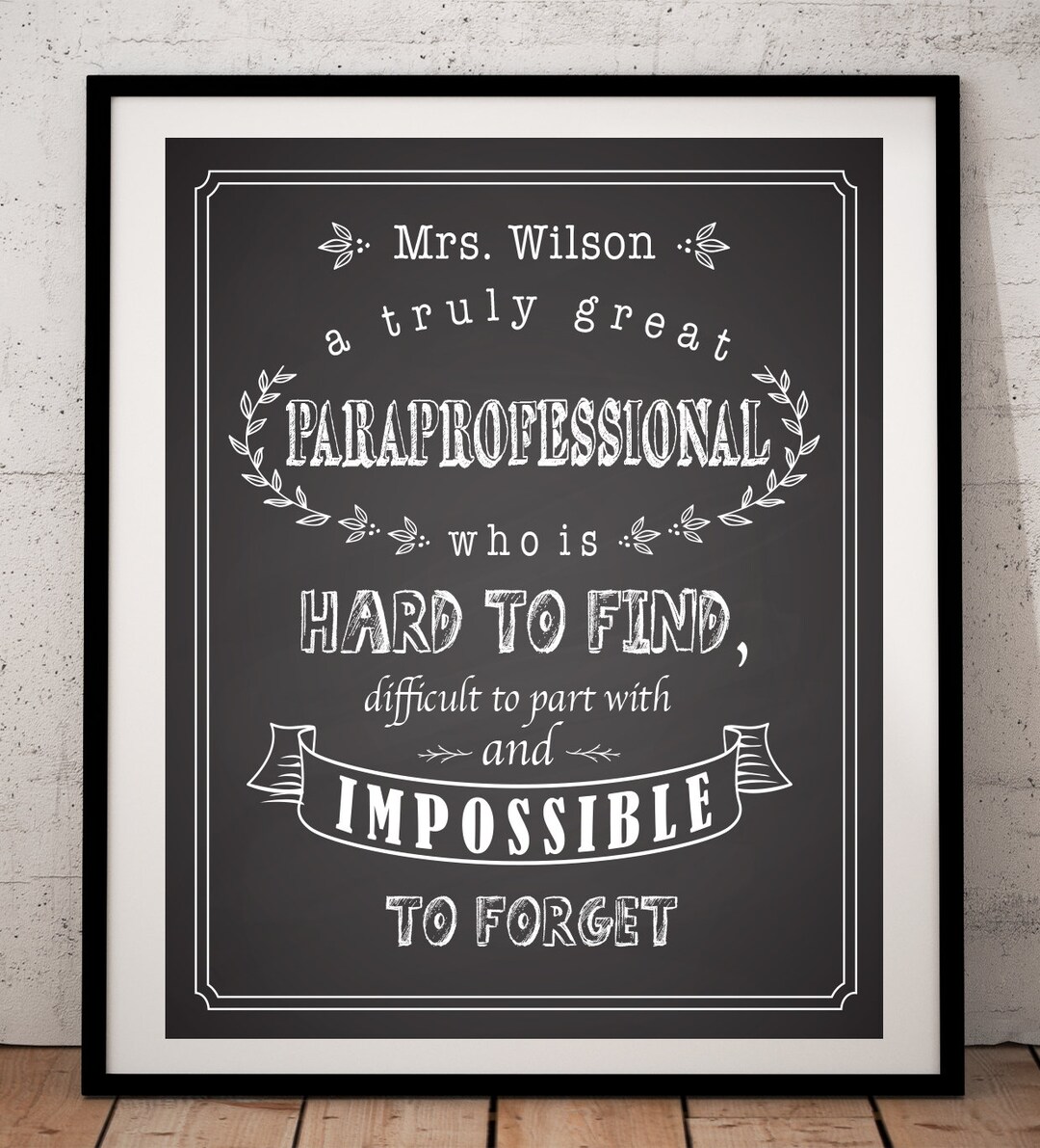 Personalized Paraprofessional Gift, Teacher Aide Gift, Para Printable ...
