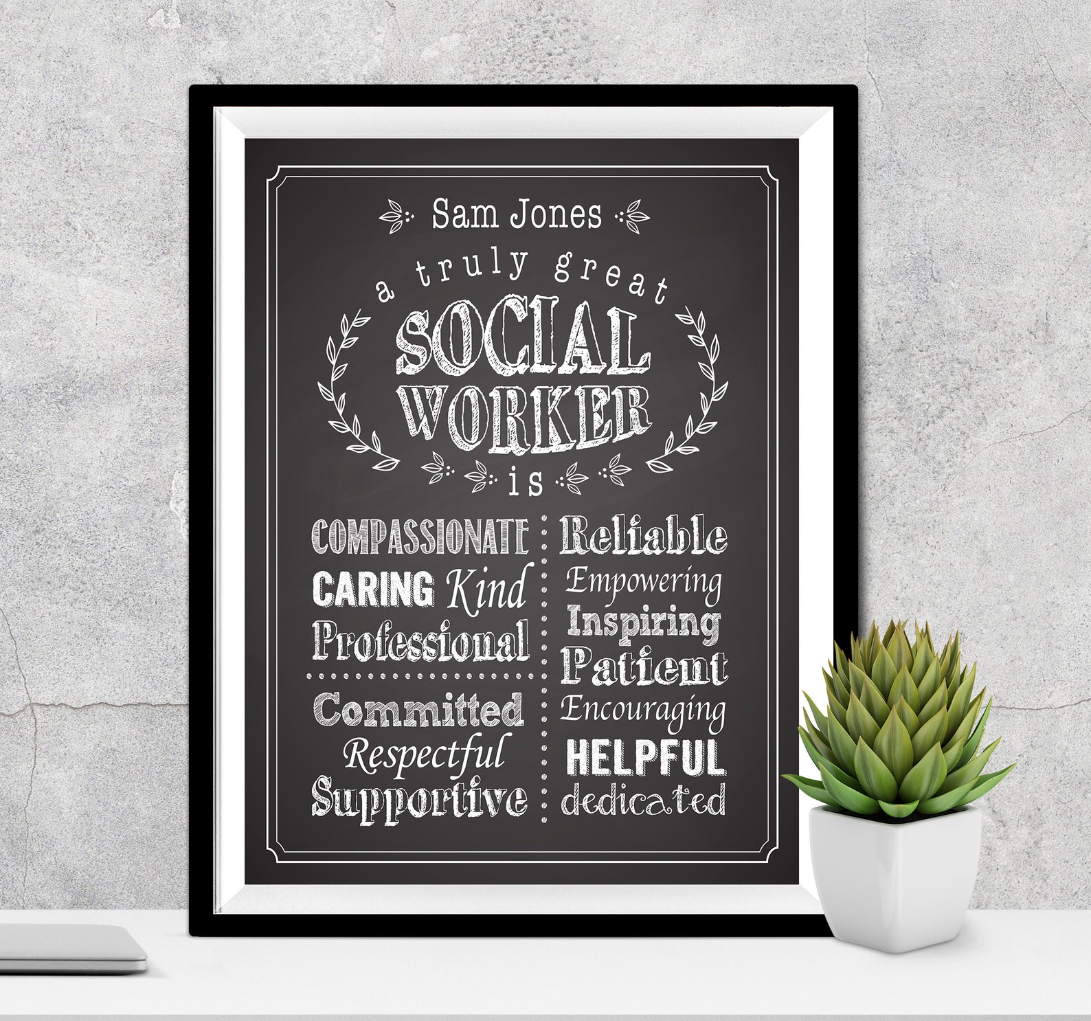 Social Worker Gift A Truly Great Social Worker Art Print - Etsy