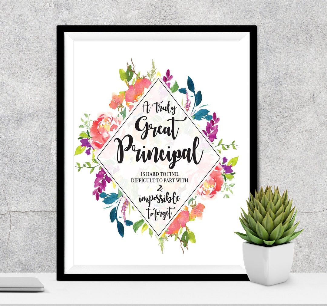 Principal Gift - A Truly Great Principal Art Print - Gift for Principal ...