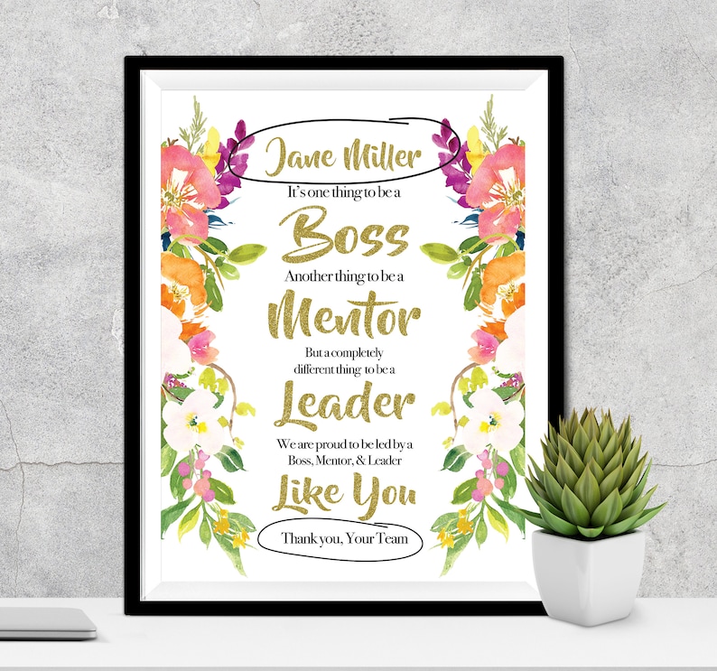 Personalized Boss Day T Boss Retirement T Great Boss Etsy