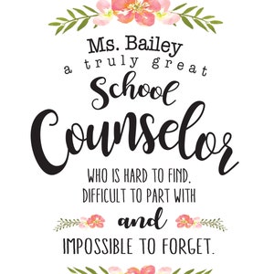 Personalized School Counselor Gift, A Truly Great School Counselor is ...
