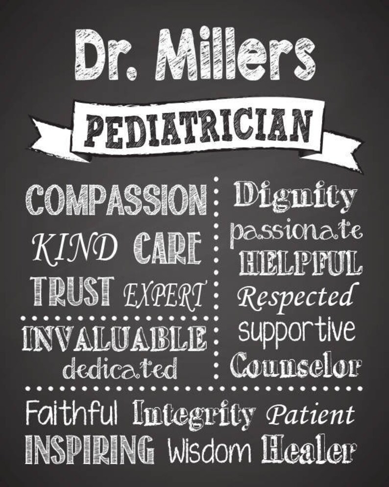 Doctor's Gift Pediatrician Personalized Physician Sign - Etsy