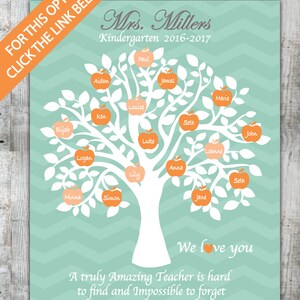 Printable DIGITAL FILE TEACHER Tree, Tree Personalized With Classmates ...