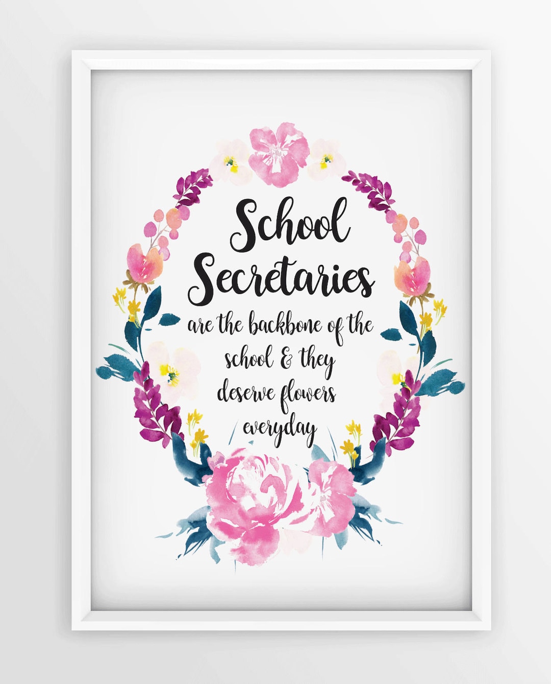 School Secretary Appreciation Printable, School Secretary Gift, Gift ...