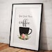 God First Then Coffee, Kitchen Print, Printable Wall Decor, Kitchen ...