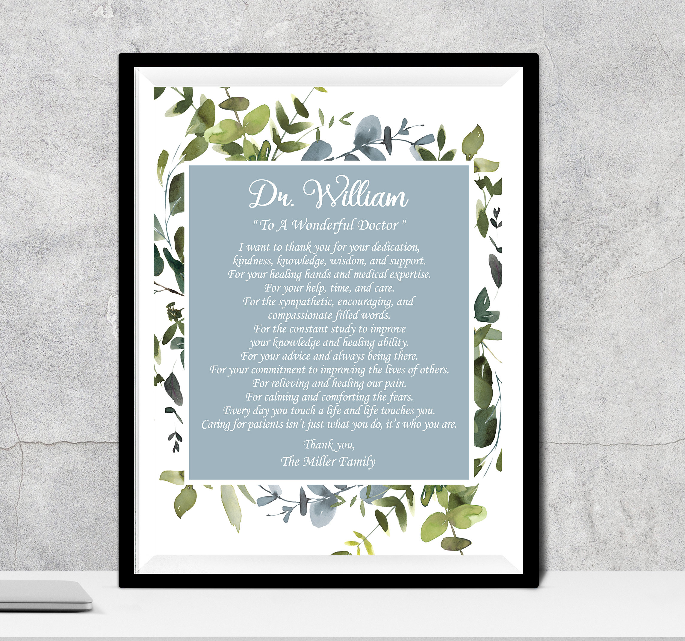 Doctor Gift A Wonderful Doctor Poem A Truly Great Doctor - Etsy