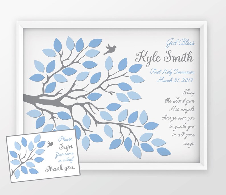 First Holy Communion Guest Book Tree Sign in Alternative | Etsy