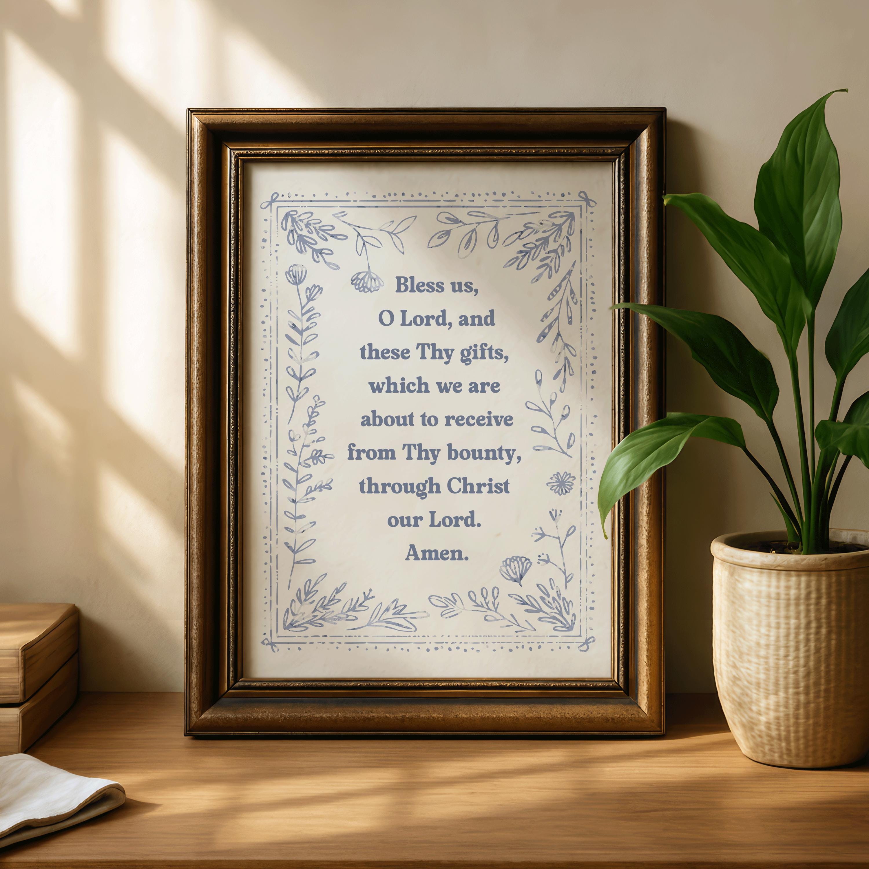Catholic Mealtime Prayer Poster, Bless Us O Lord Printable ,table ...