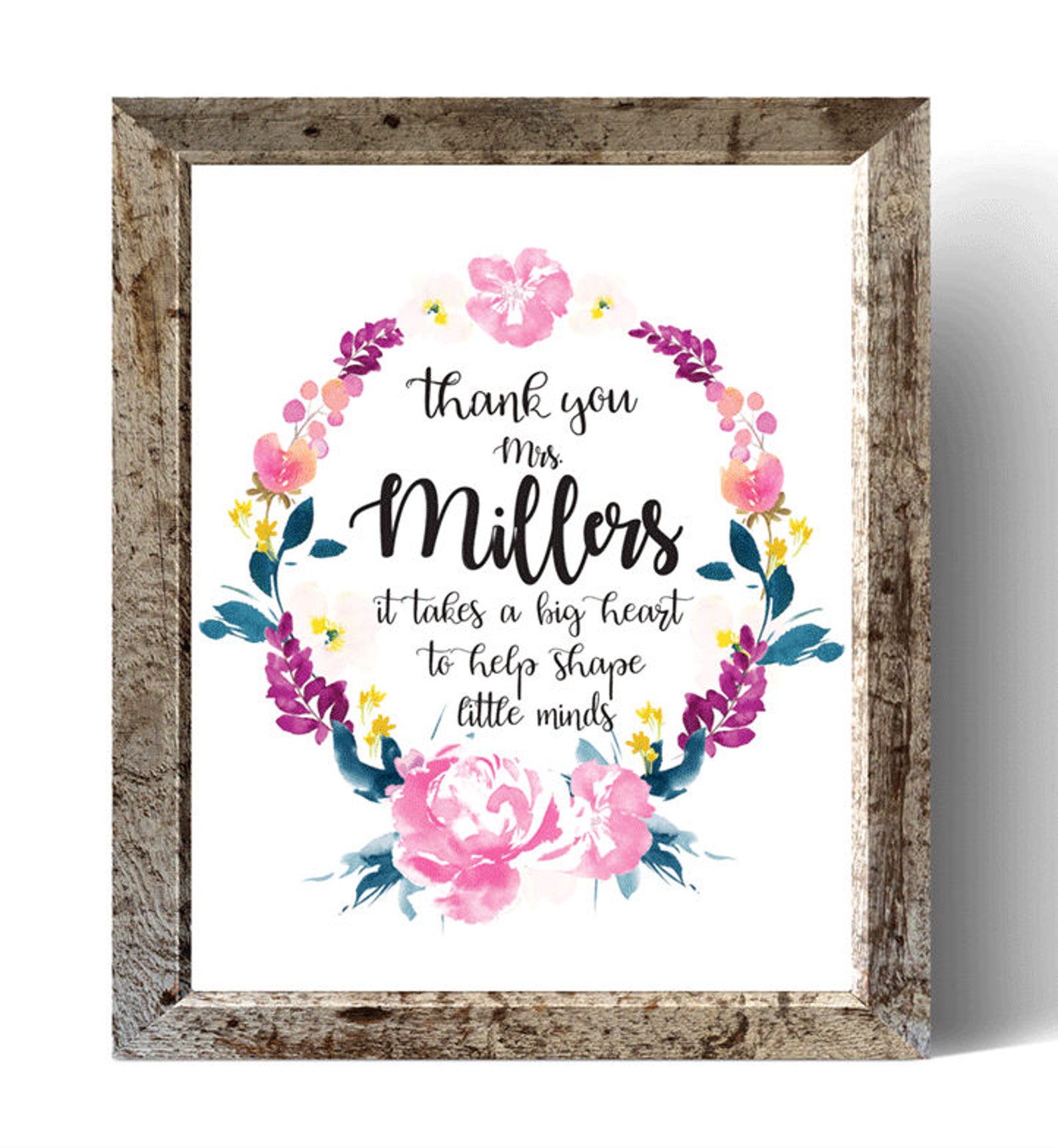 TEACHER TREE, Tree Personalized With TEACHER'S Name, Teacher ...