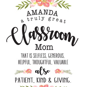 Homeroom Mom Gift, Teacher Appreciation Thank You Gift, Principal Gift ...