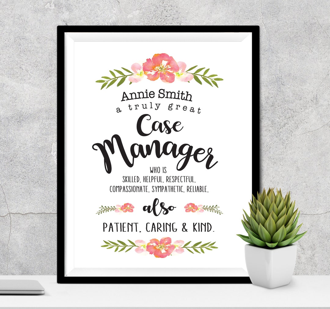 Case Manager Gift, Social Worker Gift, A Truly Great Case Worker Art ...