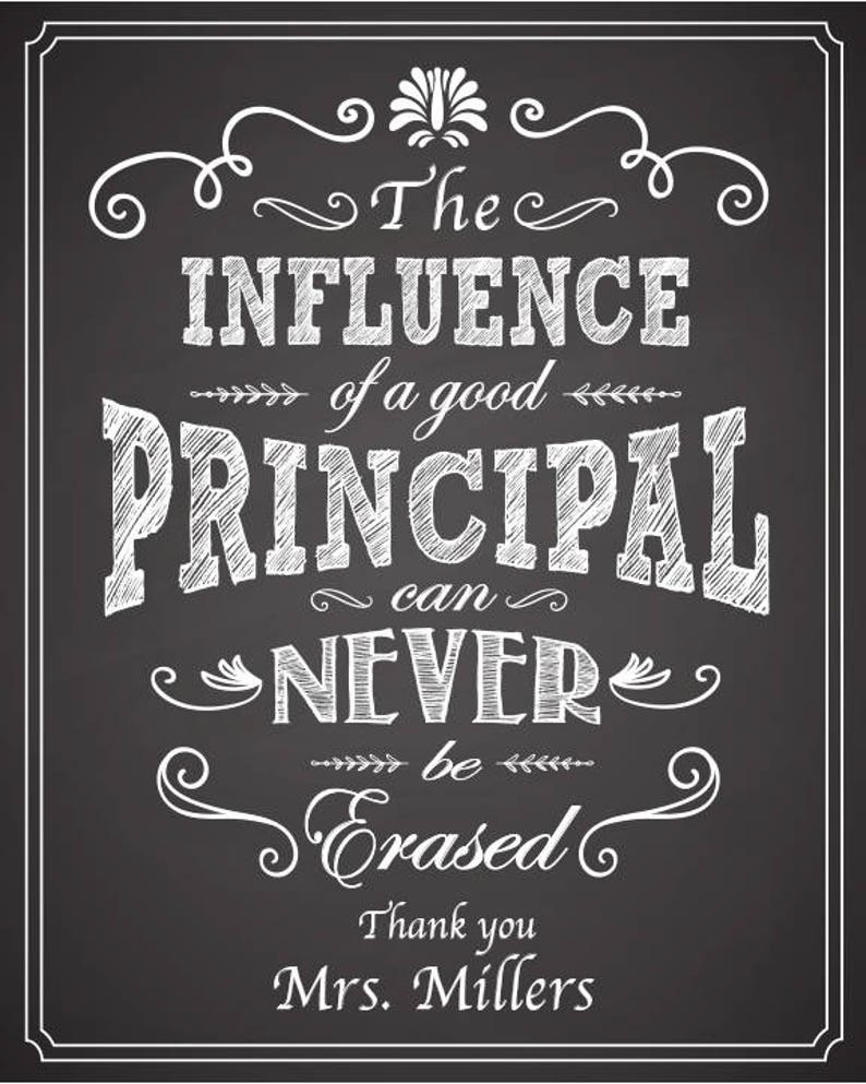 Personalized Principal Appreciation Gift, Principal Quote ...