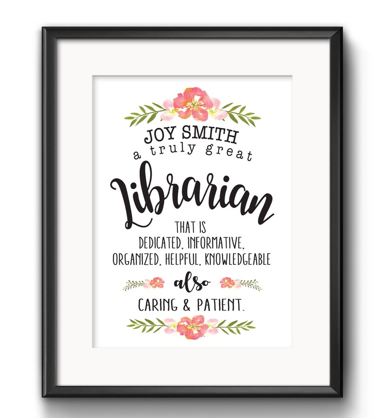 Personalized Librarian Gift Librarian Christmas Gift Gift - Etsy