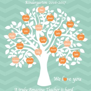 TEACHER TREE, Tree Personalized With Classmates Names, Teacher ...
