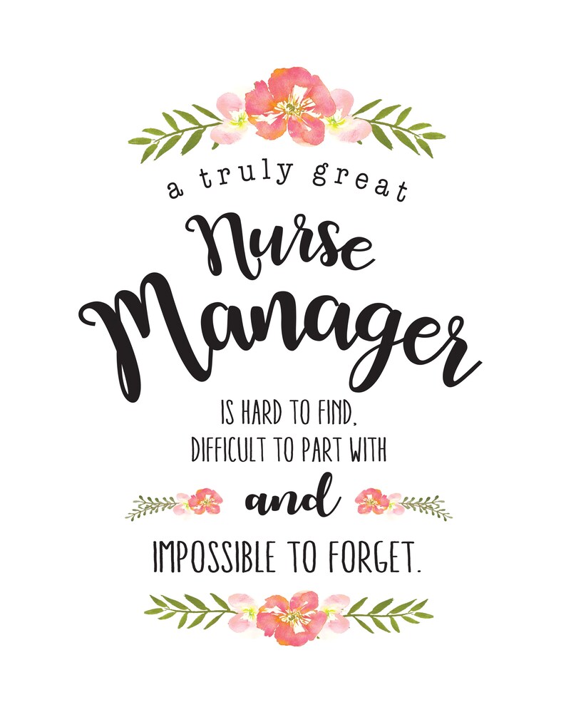 Nurse Manager Gift Nurse Gift A Truly Great Nurse Manager - Etsy