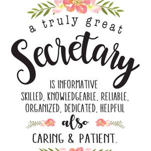 A Truly Great Secretary, Best Secretary, Secretary Appreciation ...