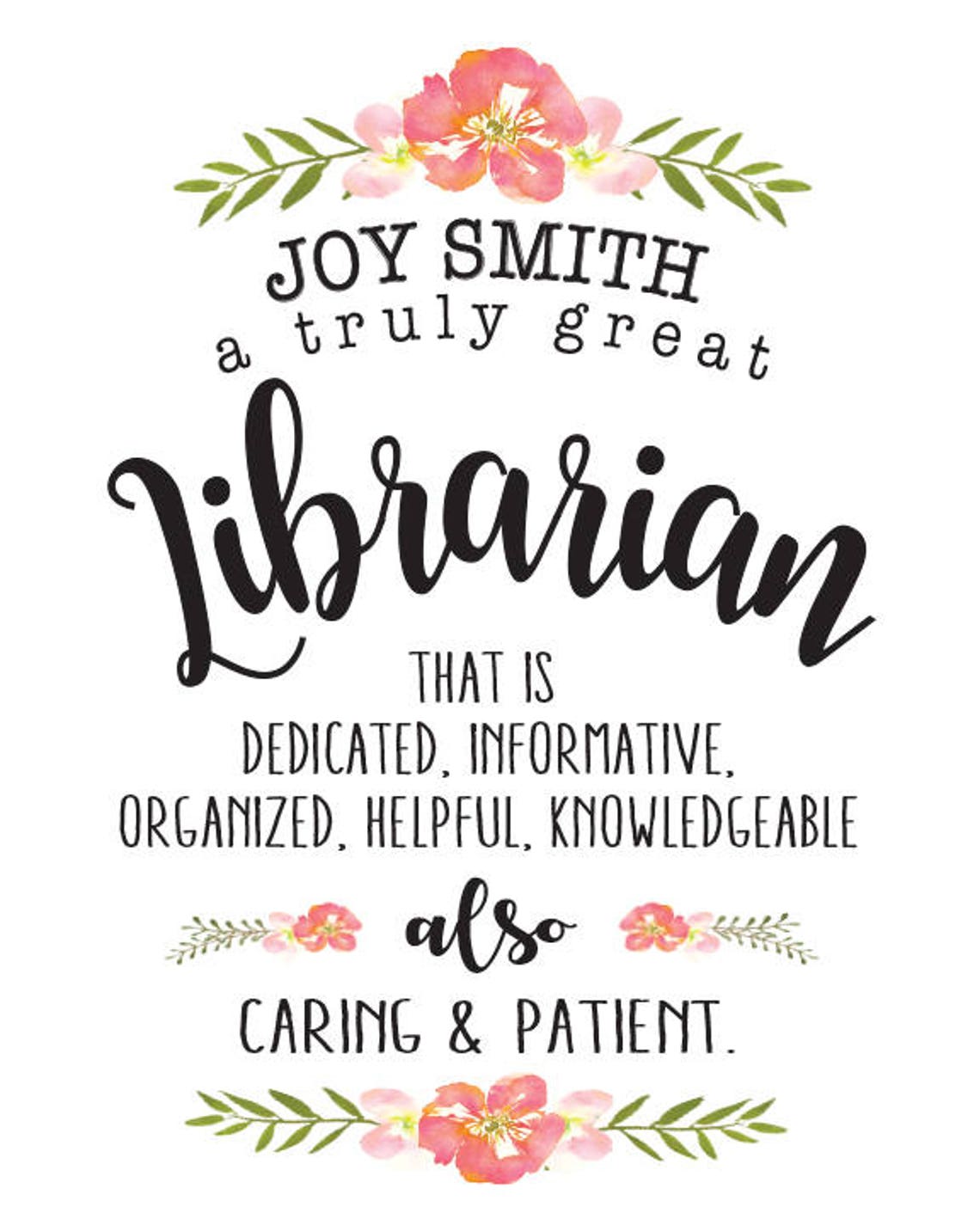 Personalized Librarian Gift Librarian Christmas Gift Gift | Etsy