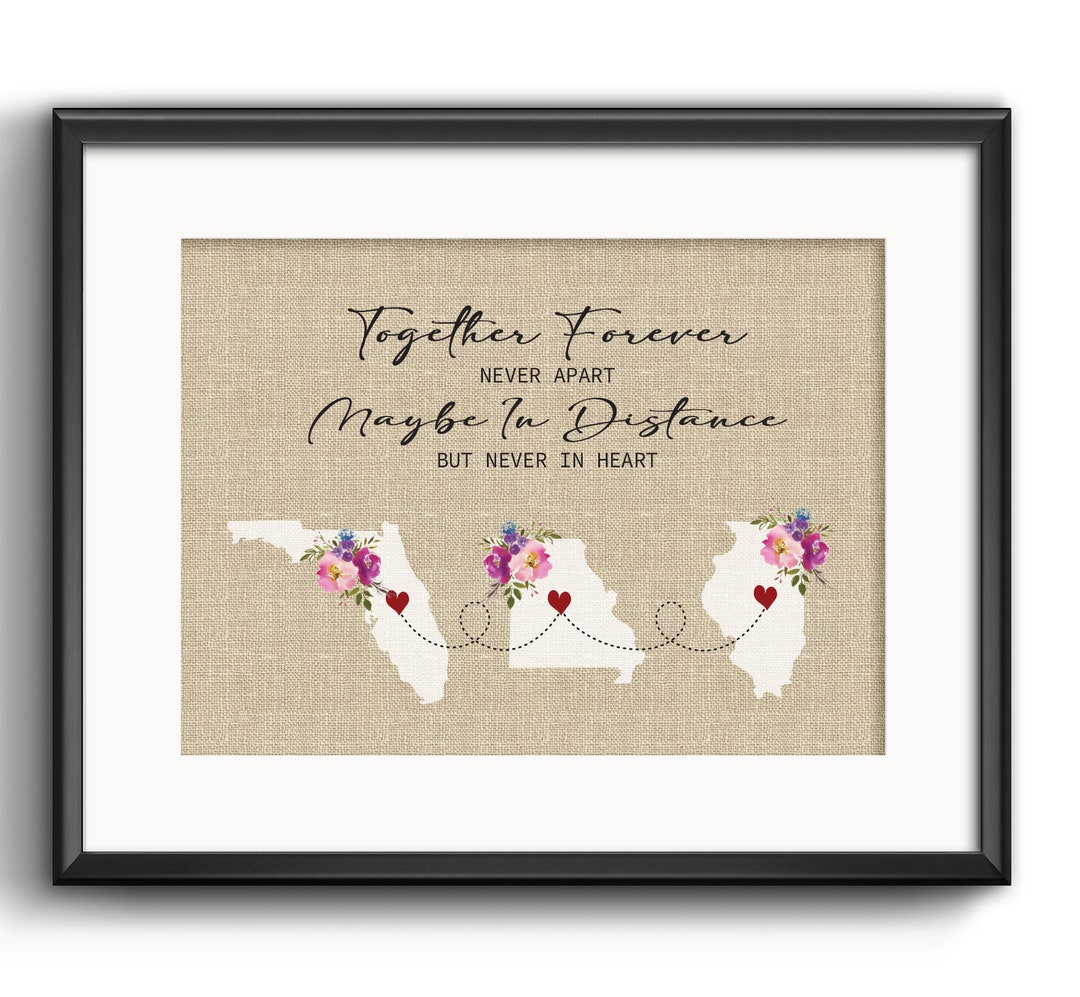 Long Distance Family Gift, Together Forever Never Apart, Moving Away ...