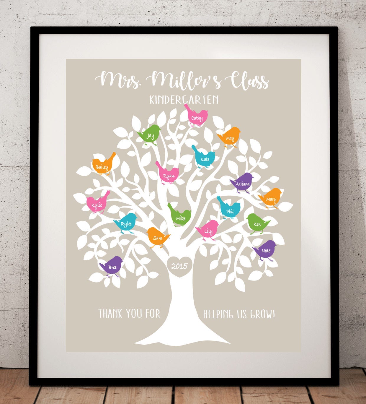 TEACHER Tree Tree Personalized with Classmates Names Teacher | Etsy