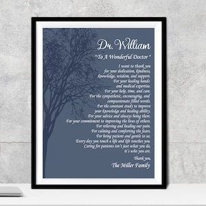 Doctor Gift, A Wonderful Doctor Poem A Truly Great Doctor Appreciation ...