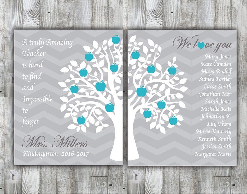Printable DIGITAL FILE TEACHER Tree Tree Personalized With - Etsy