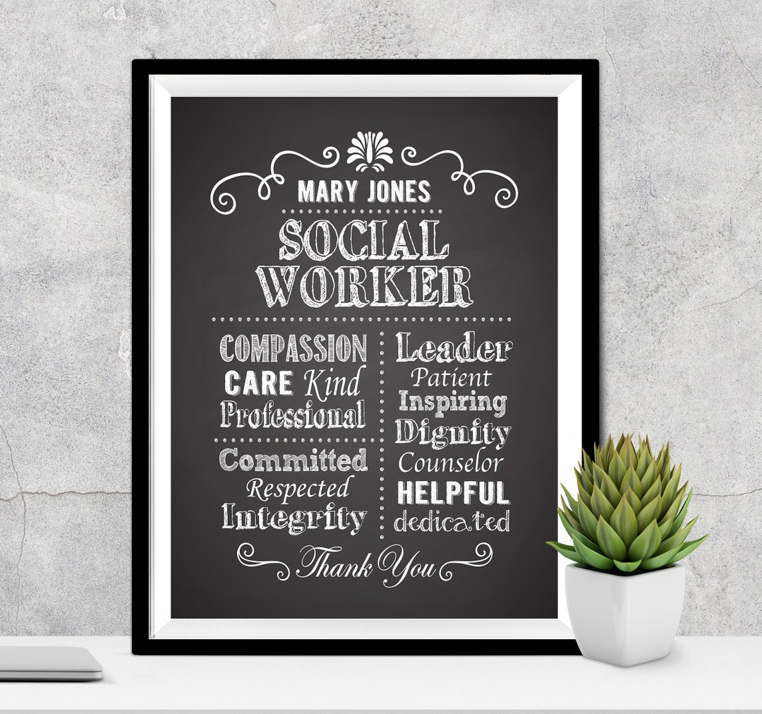 Social Worker Gift, A Truly Great Social Worker Art Print, Gift for ...
