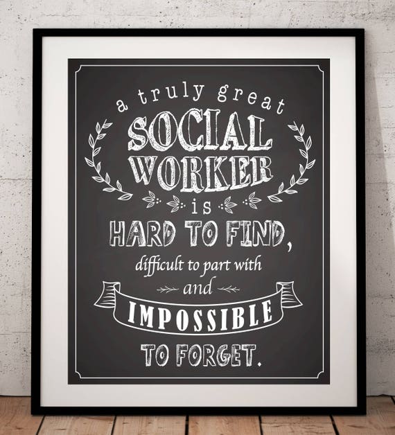 Items similar to Social Worker Gift - A Truly Great Social Worker Art ...