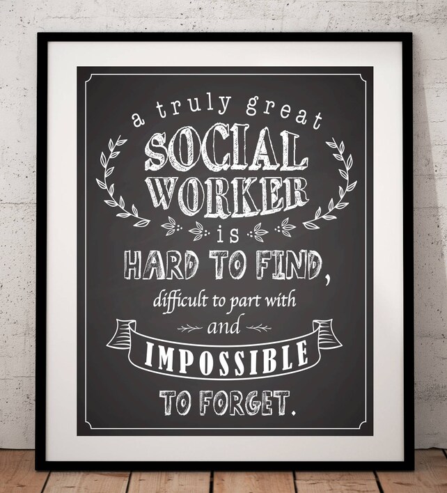 Social Worker Gift A Truly Great Social Worker Art Print | Etsy