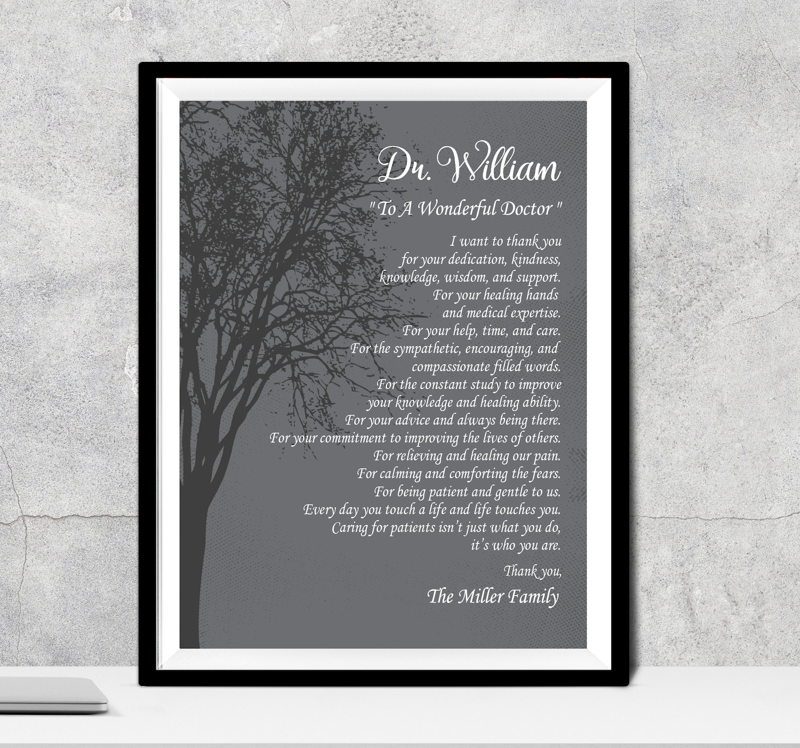 Doctor Gift, A Wonderful Doctor Poem A Truly Great Doctor Appreciation ...